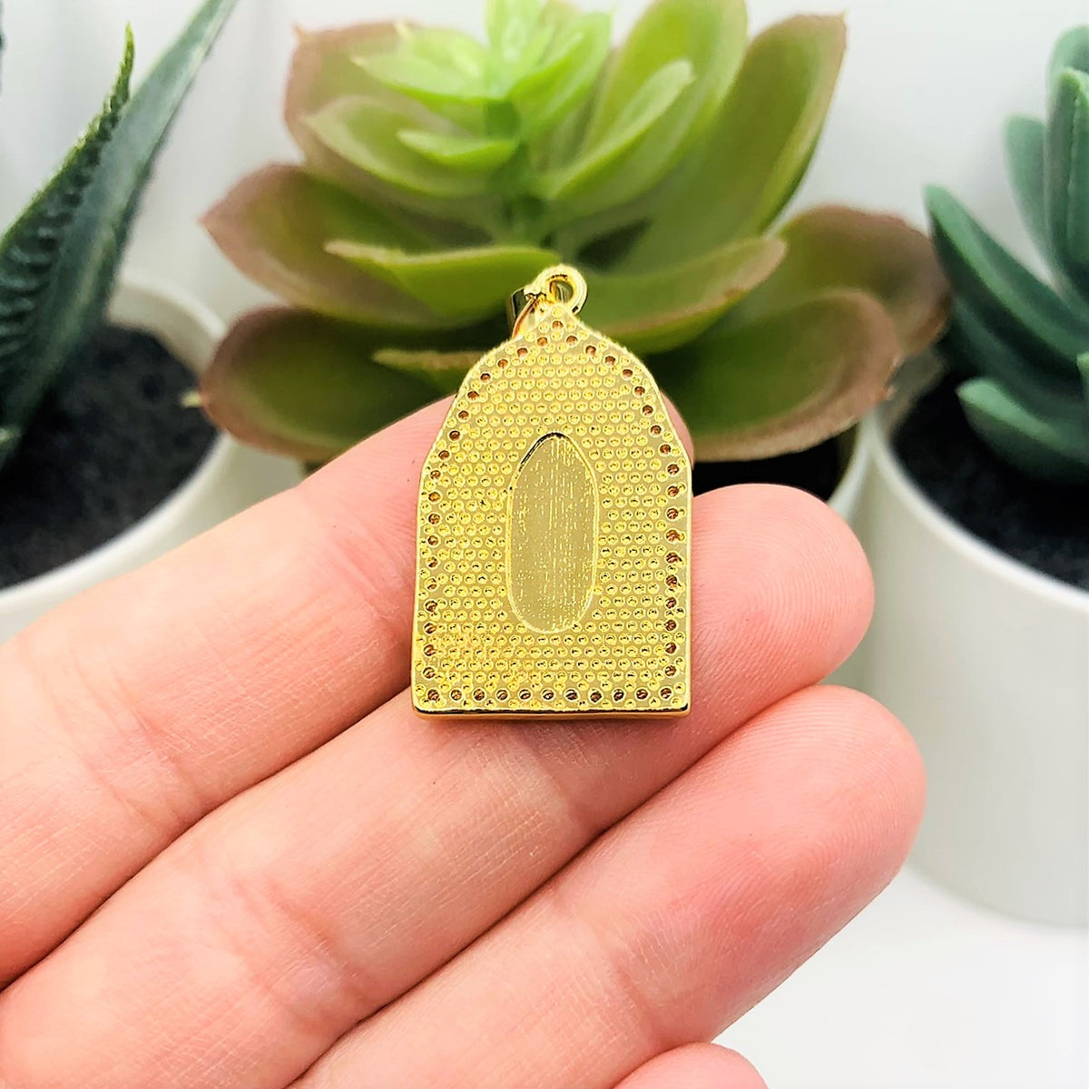 Gold Plated Jesus Pendant with Micro Pave, 36x18mm – Guerrilla Charm